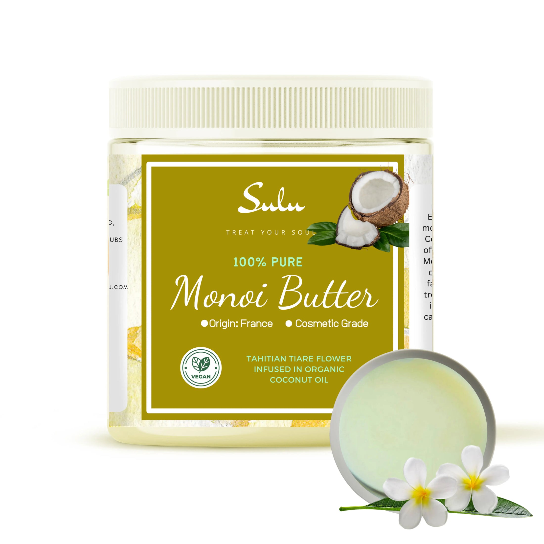 Pure Tahitian Monoi Butter butter all natural Gardenia Flower Scent ...