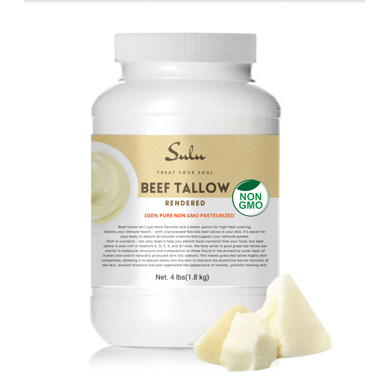 4 LBS Pure Fully Rendered Beef Tallow – SULU ORGANICS®