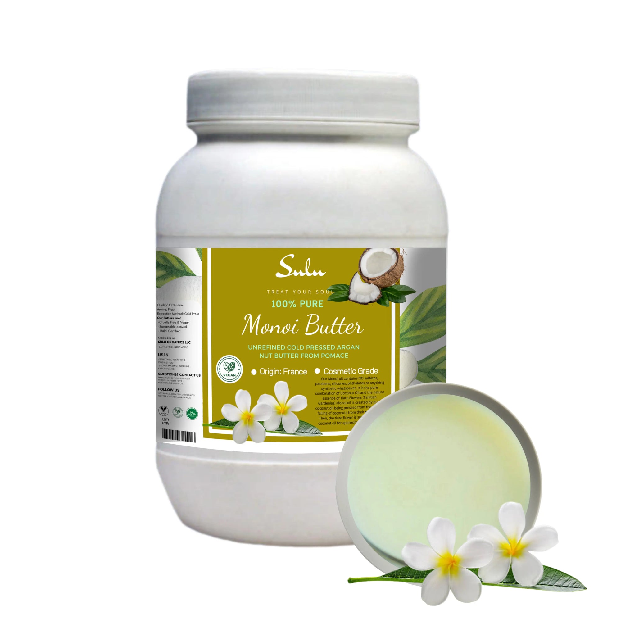 Pure Tahitian Monoi Butter butter all natural Gardenia Flower Scent ...