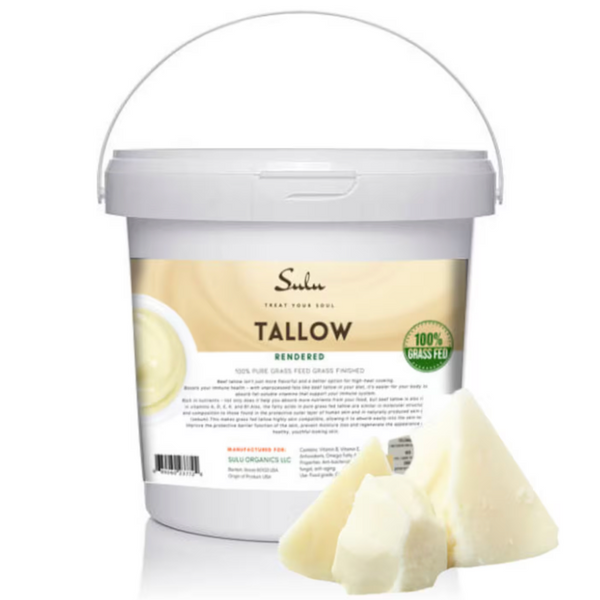 4 LBS Pure Fully Rendered Beef Tallow – SULU ORGANICS®