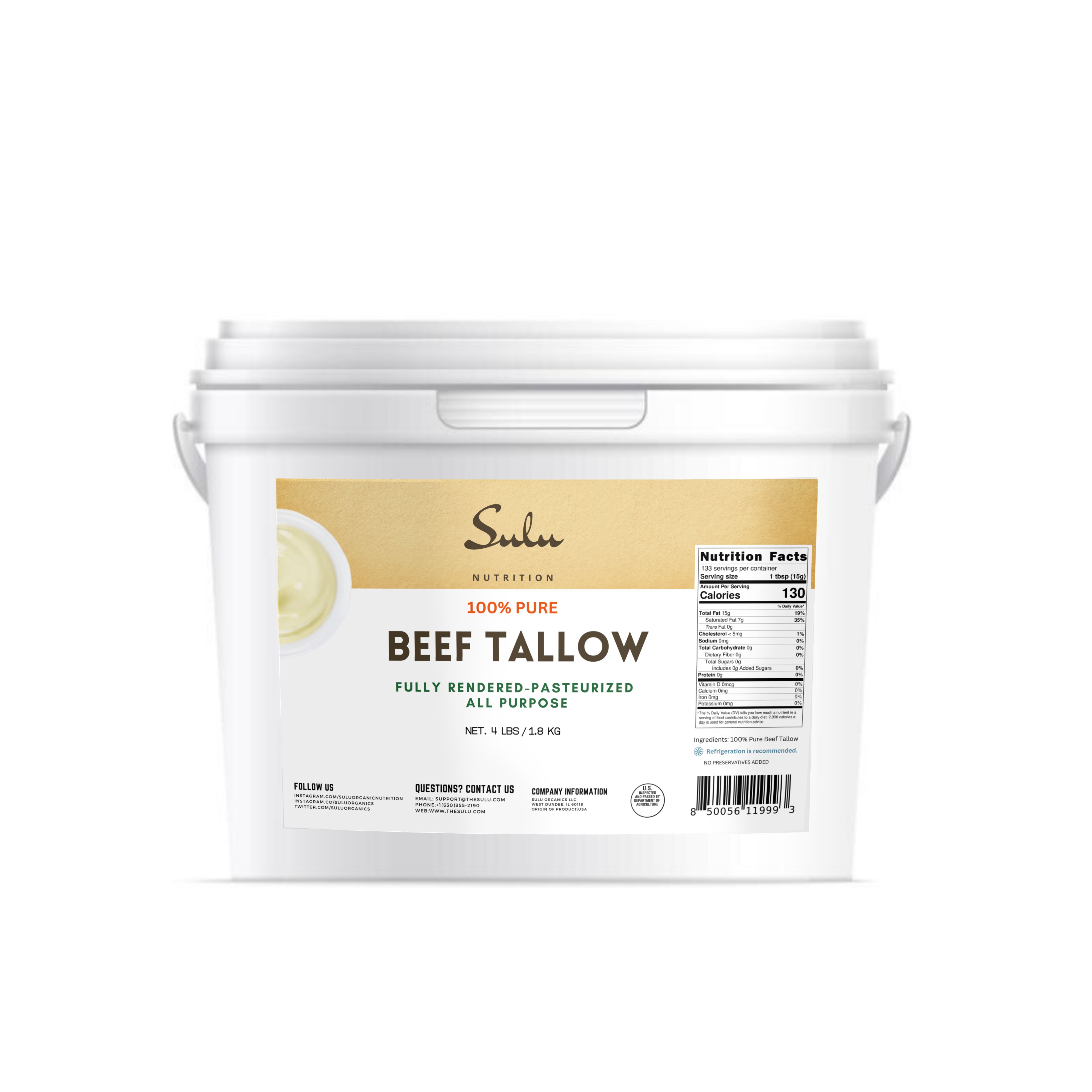 WHOLESALE OF 50 LBS Pure Beef Tallow-Food Grade-USDA Approved - SULU ...