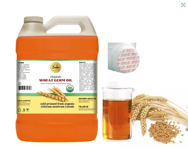 1 Gallon 100% Pure Extra Virgin Unrefined Wheat Germ oil cold pressed ...